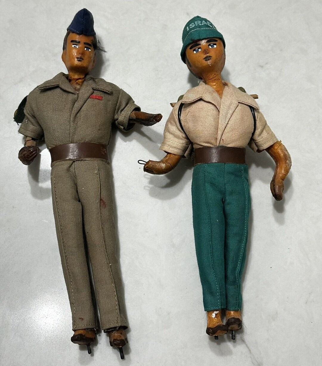 Vintage Handmade in Israel Folk Art Soldier Dolls Two 8” No Base - Etsy