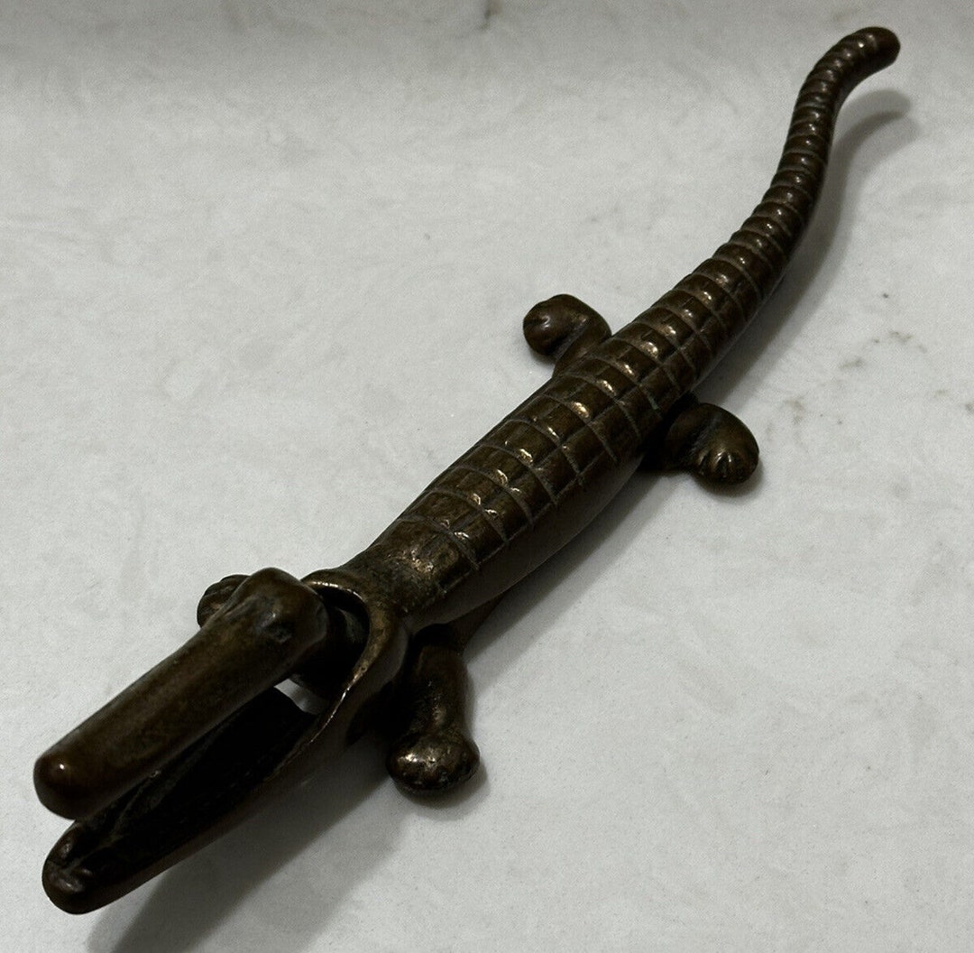 Vintage Alligator Crocodile Nut Cracker Solid Brass Gator 8” - Etsy