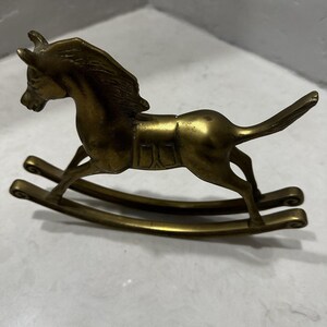 Vintage Solid Brass Rocking Horse 1970s 8.5x6 - Etsy
