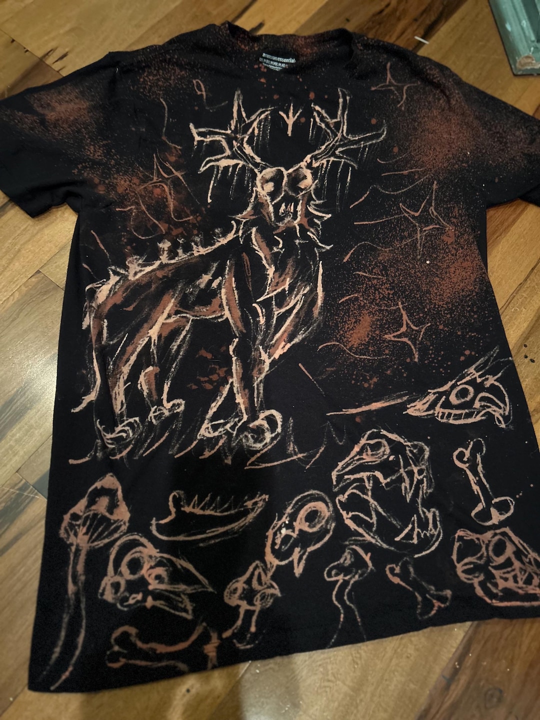 Bleach Dye Wendigo Shirt ( Made by Sunny ) - Etsy
