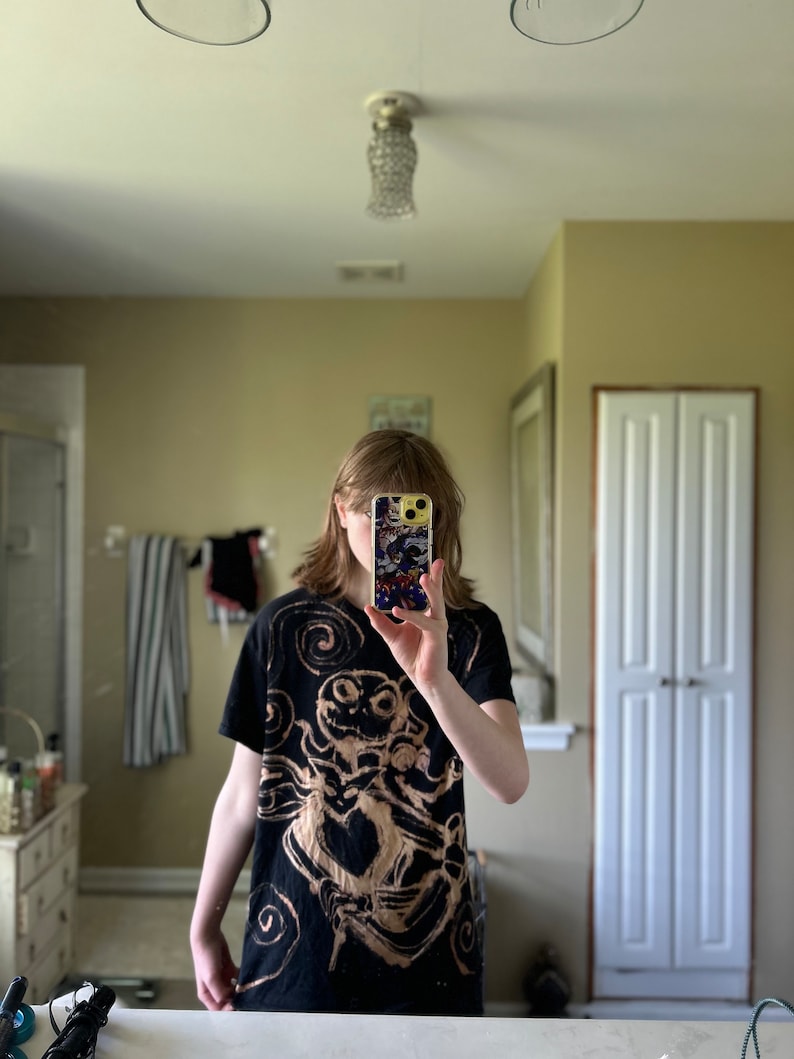 Bleach Dye Jack Skeleton and Zero From Nightmare Before Christmas Shirt ...