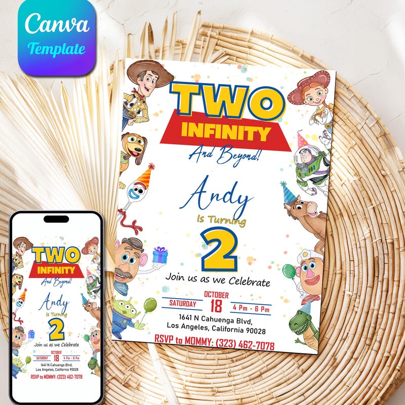Toy Story Invite 2 Year - Etsy UK