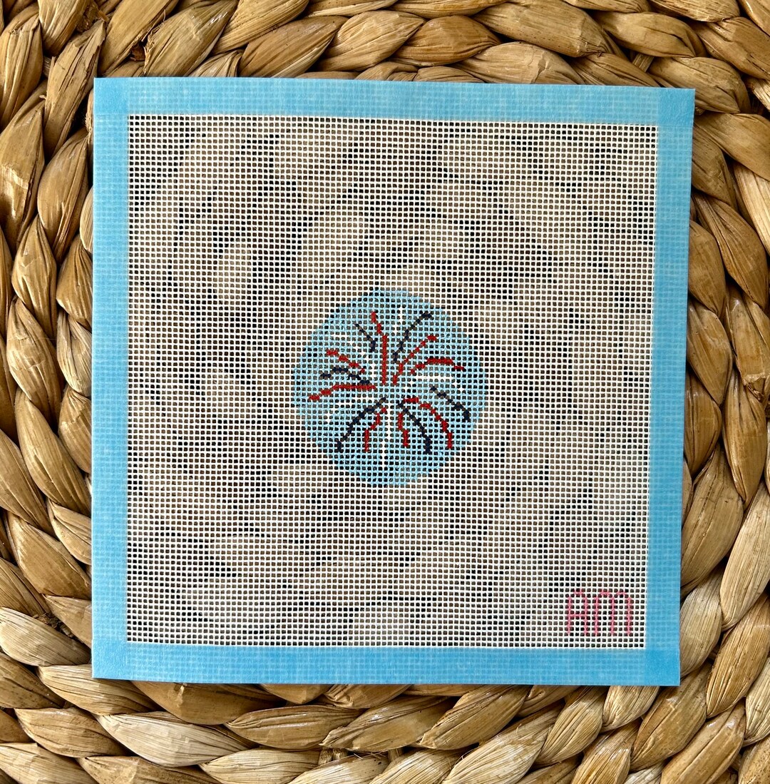 Firework Stitch Painted Needlepoint Canvas - Etsy