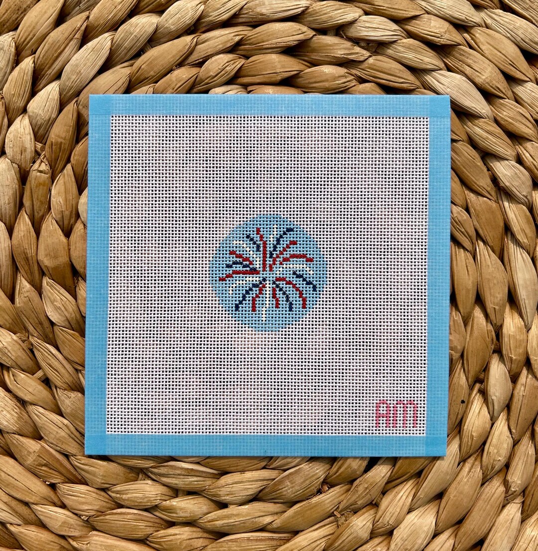 Firework - Stitch Painted Needlepoint Canvas - Etsy