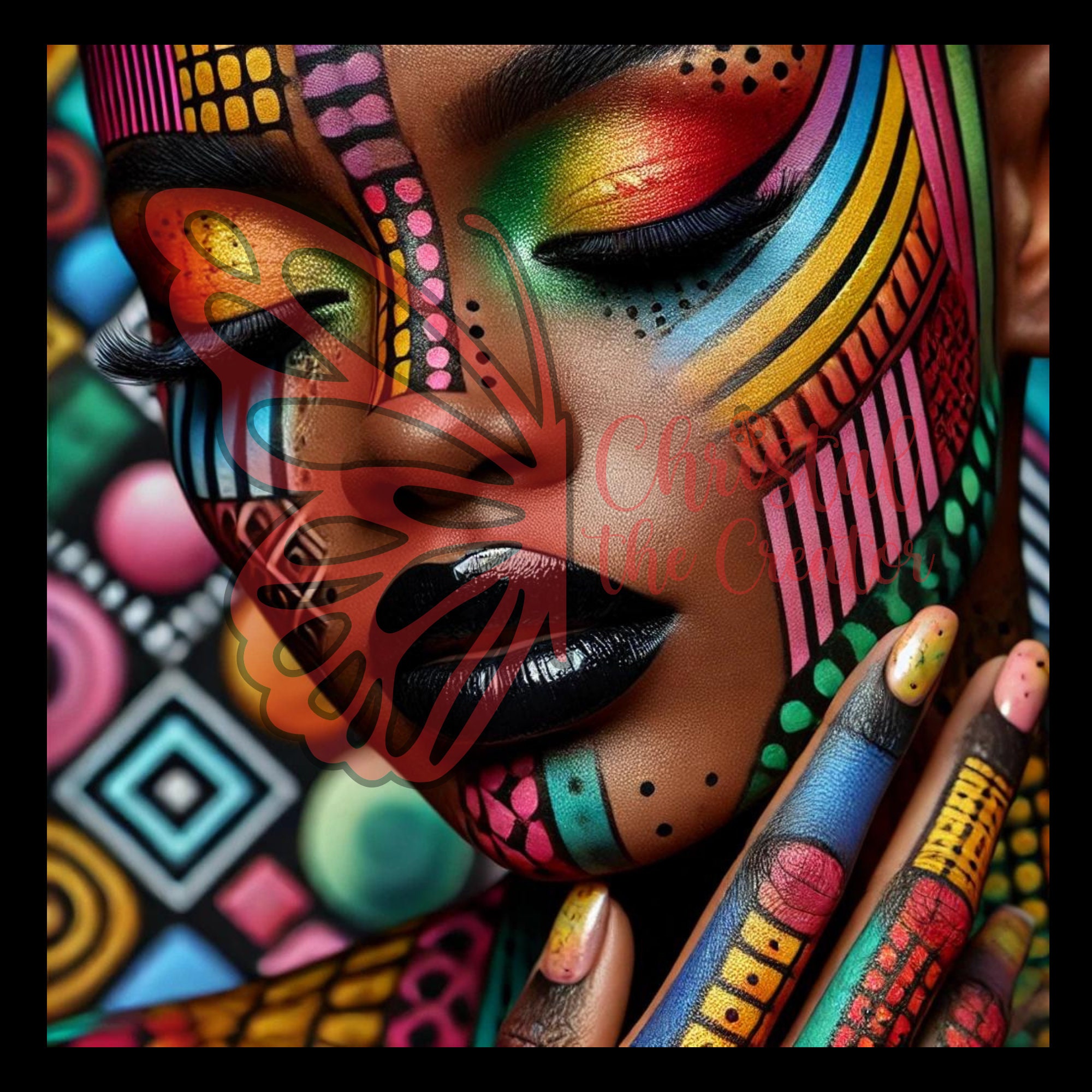 Vibrant Rainbow Face Paint Palette PNG - Etsy