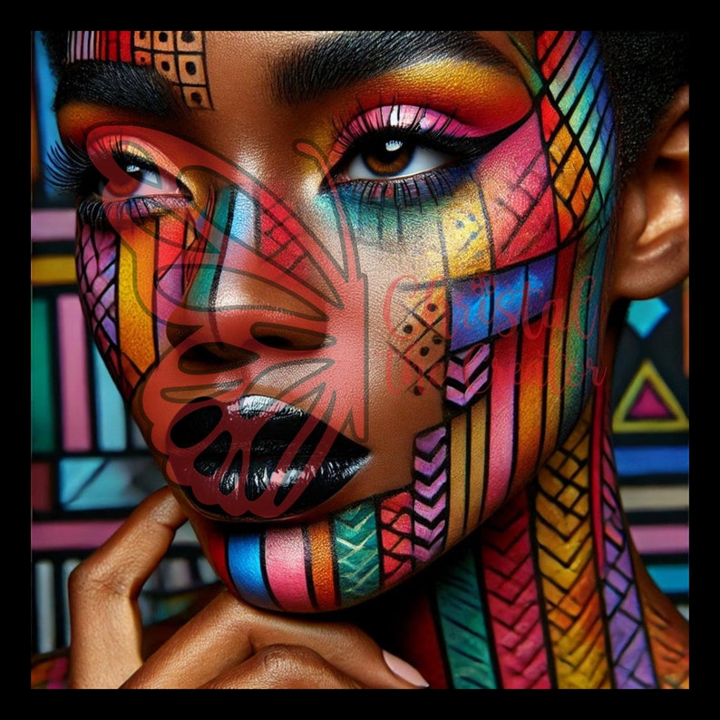 Vibrant Rainbow Face Paint Palette PNG - Etsy