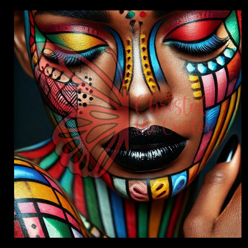 Vibrant Rainbow Face Paint Palette PNG - Etsy
