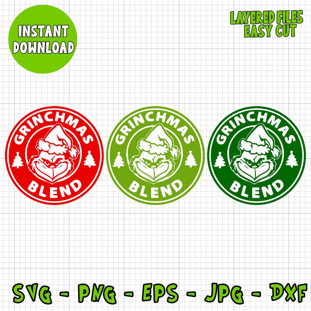 Grinchmas Blend Svg, Grinch Svg, Cricut Digital File, Grinch Clipart ...
