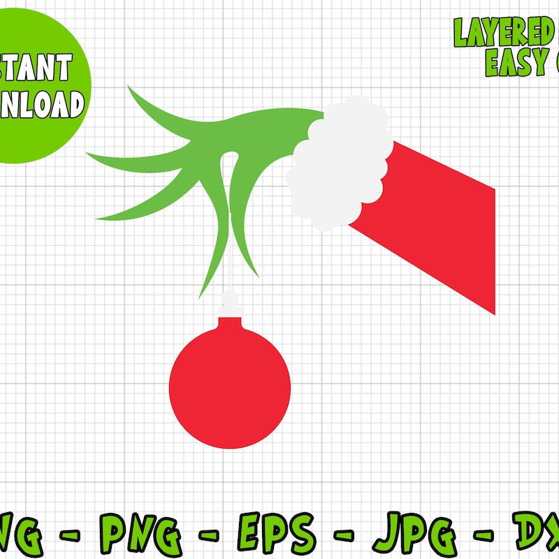 Grinch Hand Svg - Etsy