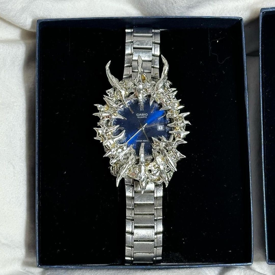 Custom Alabaster Watch Gothic Horns & Spike Style Hand-made ...