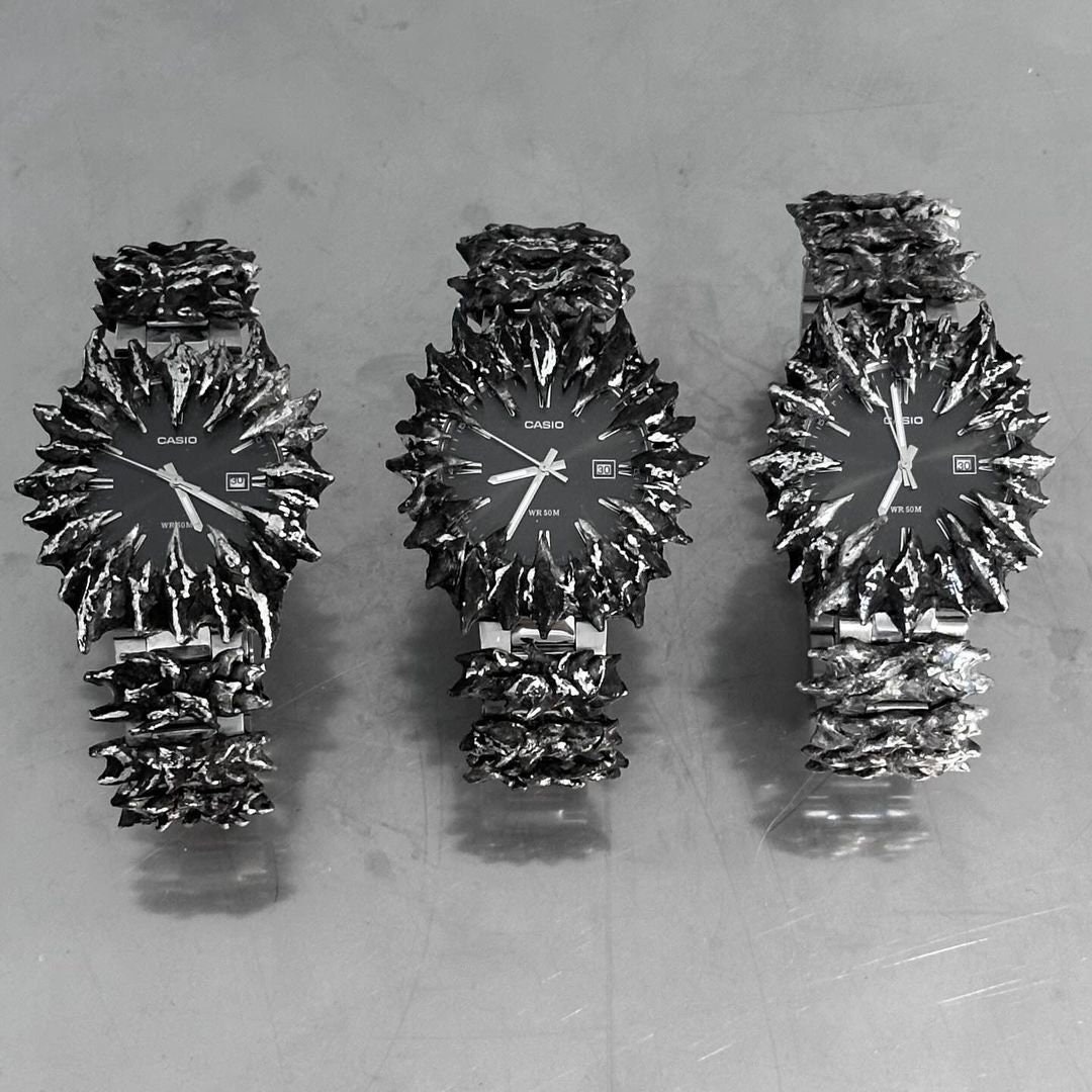 Custom Alabaster Oxidized Watch Gothic Horns Style Hand-made ...