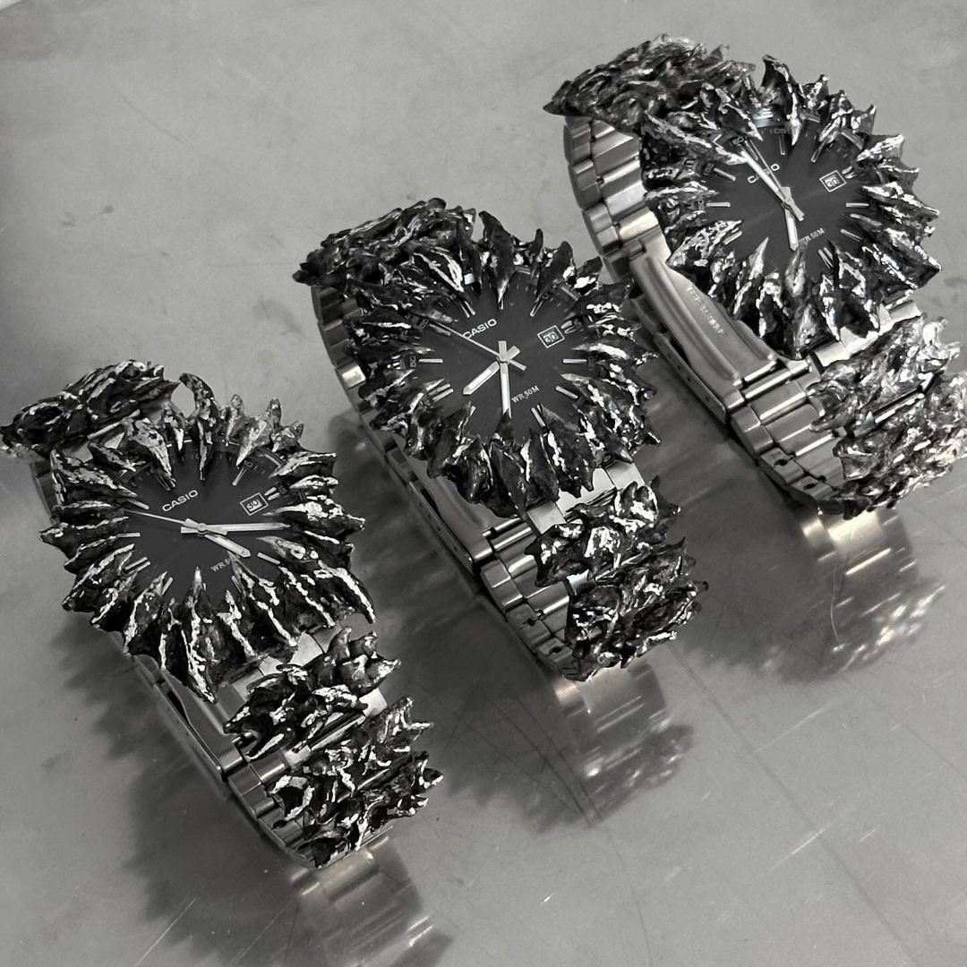 Custom Alabaster Oxidized Watch Gothic Horns Style Hand-made ...