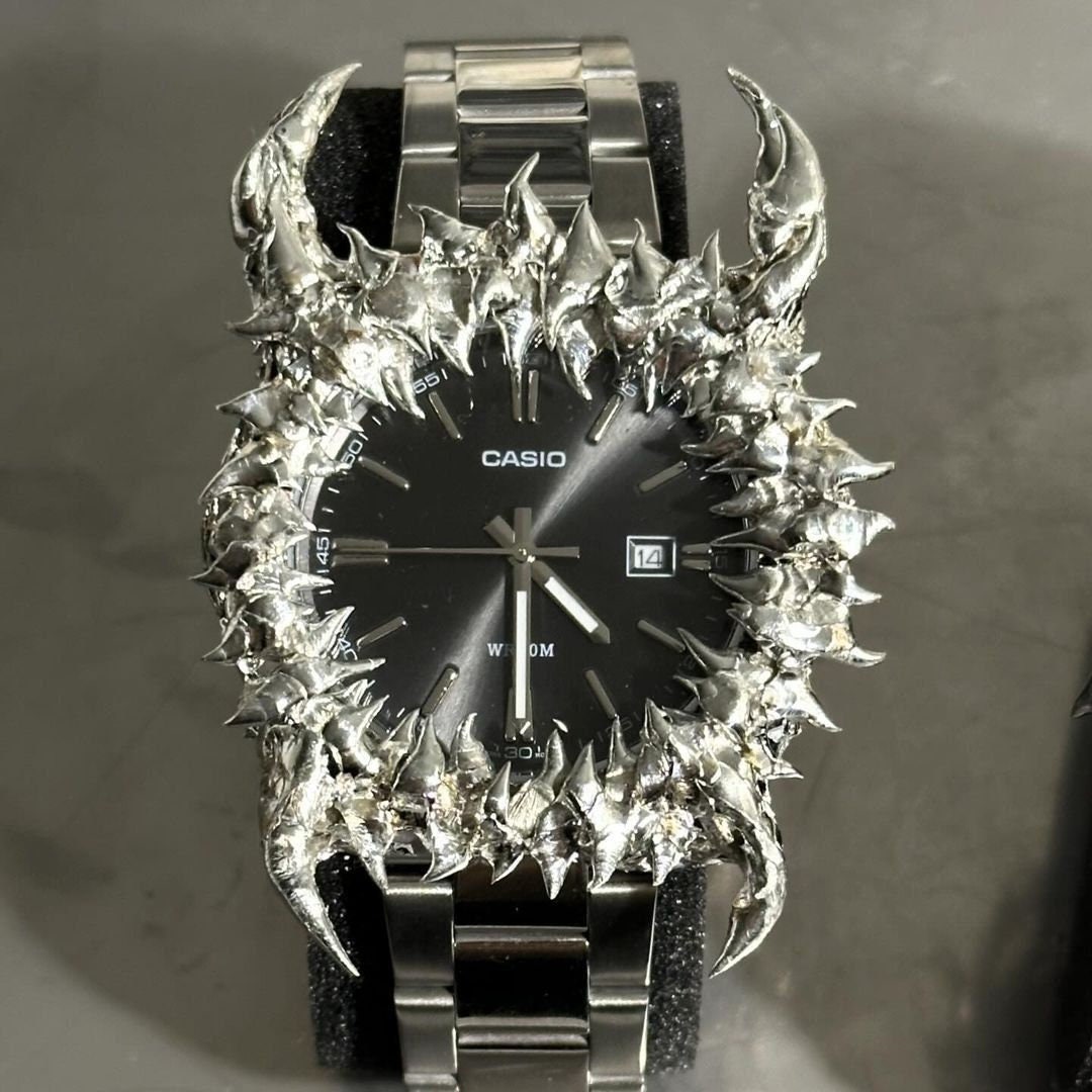 Custom Alabaster Watch Gothic Horns & Spike Style Hand-made ...