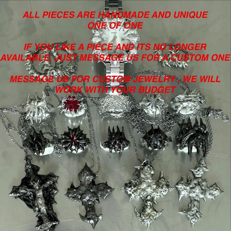 Custom Alabaster Watch Gothic Horns & Spike Style Hand-made ...