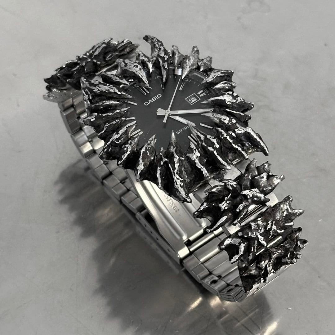 Custom Alabaster Oxidized Watch Gothic Horns Style Hand-made ...