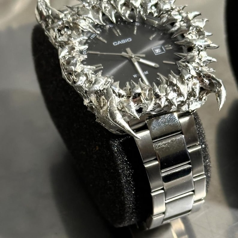 Custom Alabaster Watch Gothic Horns & Spike Style Hand-made ...