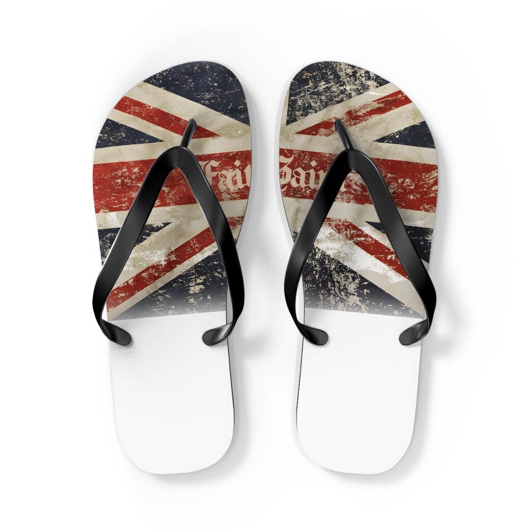 Faith & Saint Flag Logo / Flip Flops - Etsy