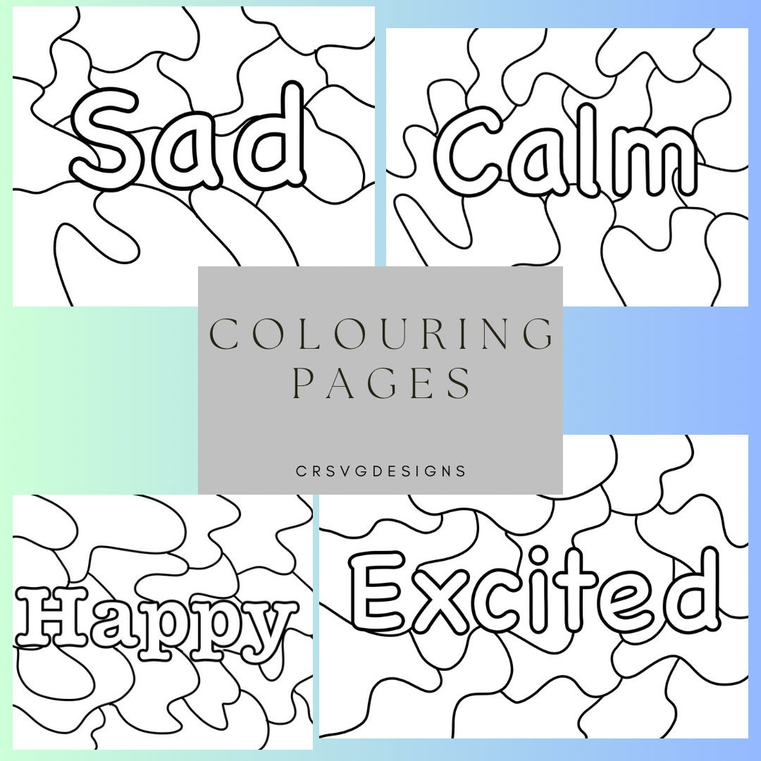 Toddler Colouring Pages Printable Colouring Sheets SVG Emotions Kids ...