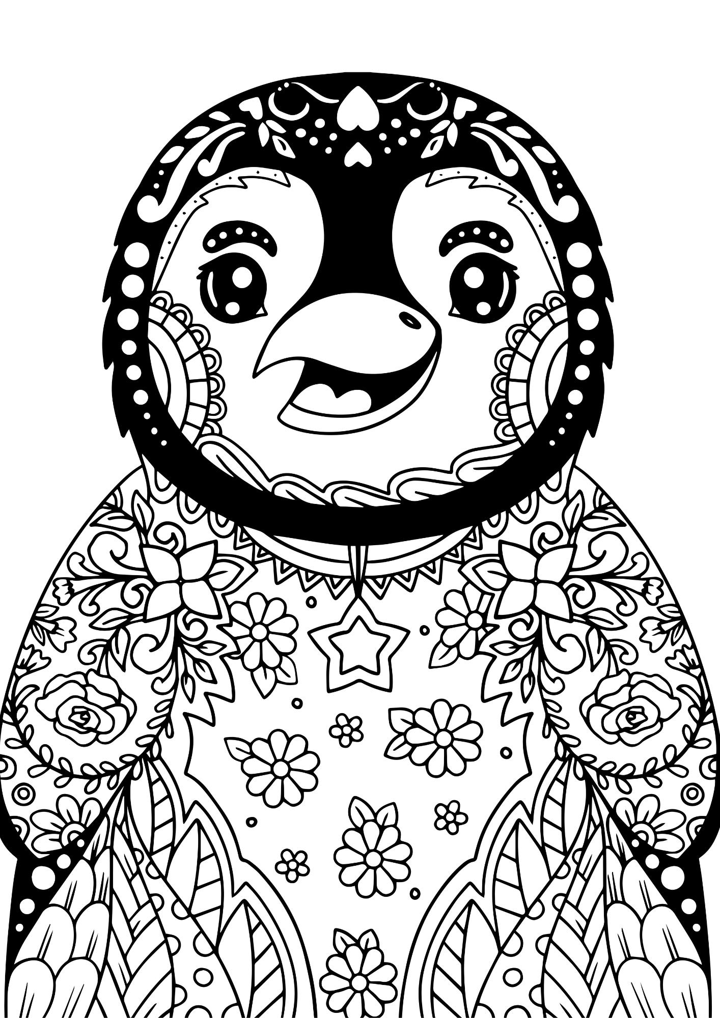 Mandala Animal Coloring Pages, Adult Coloring Pages, Printable Coloring ...