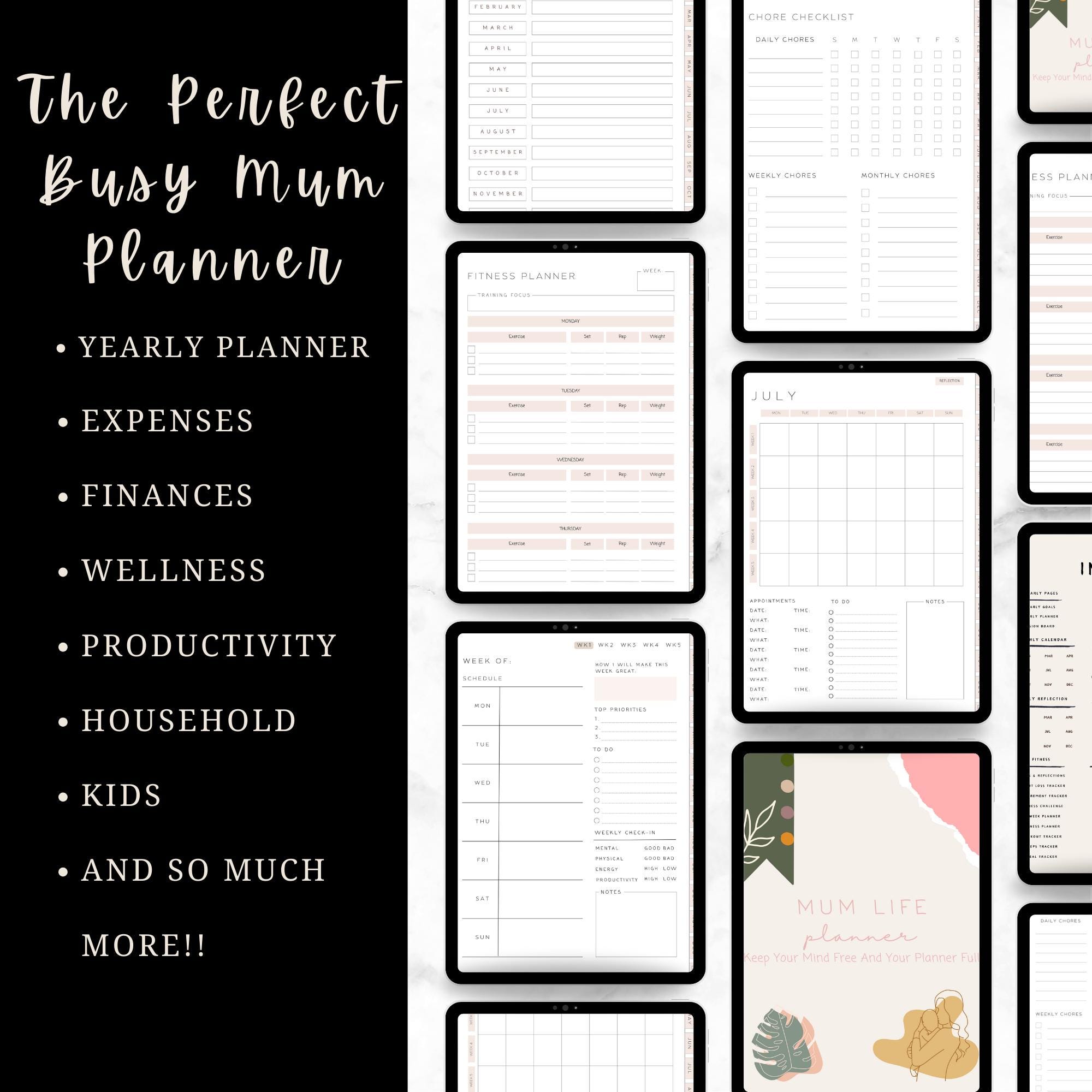 Ultimate Busy Mom Planner Bundle Digital Download for ADHD & Household ...