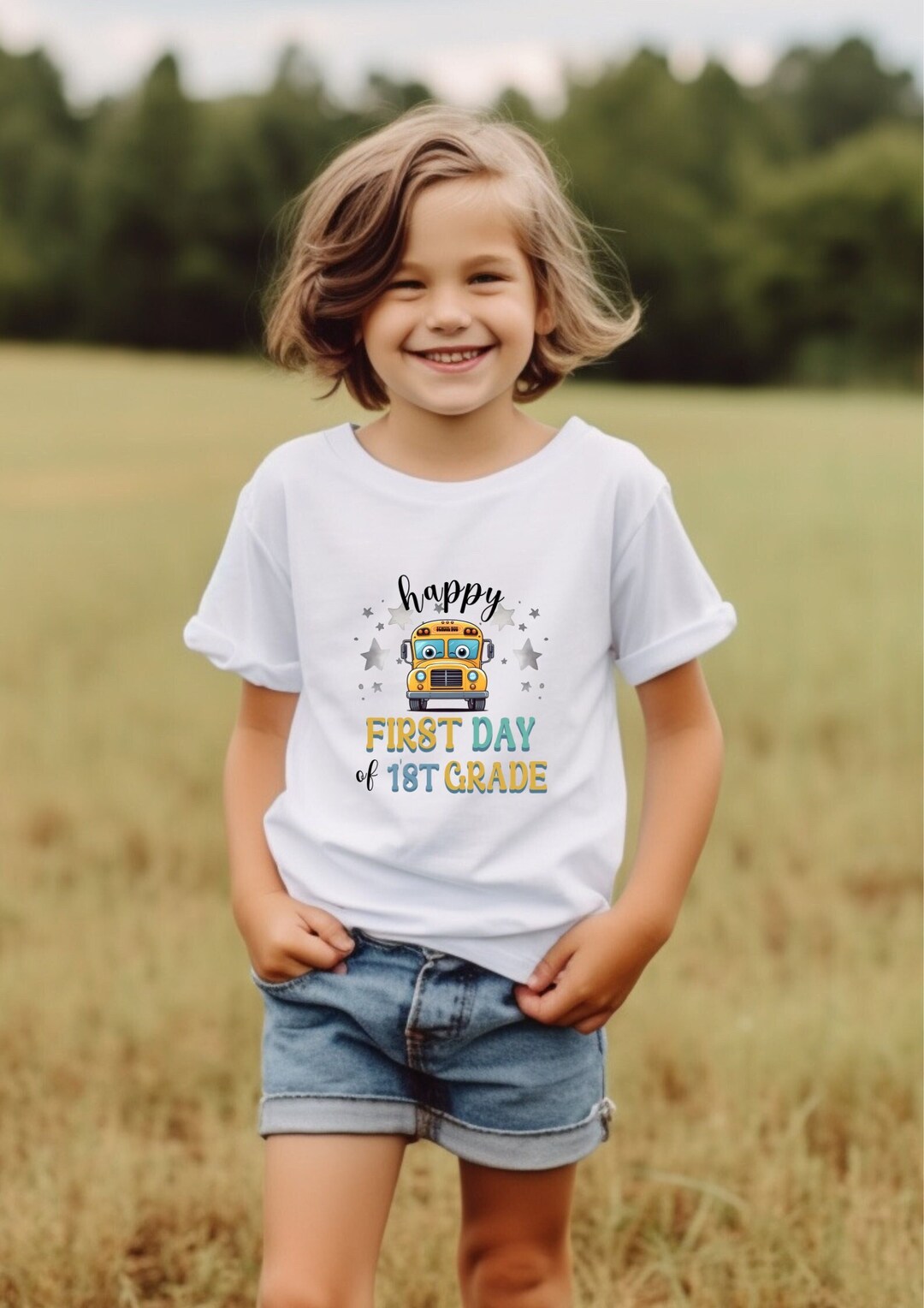 Happy First Day of 1'st Grade Shirt, First Grade Shirt, Kids First ...