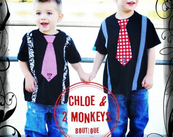 Texas Tech Red Raiders Tie Suspenders Onesie Tshirt for Your - Etsy