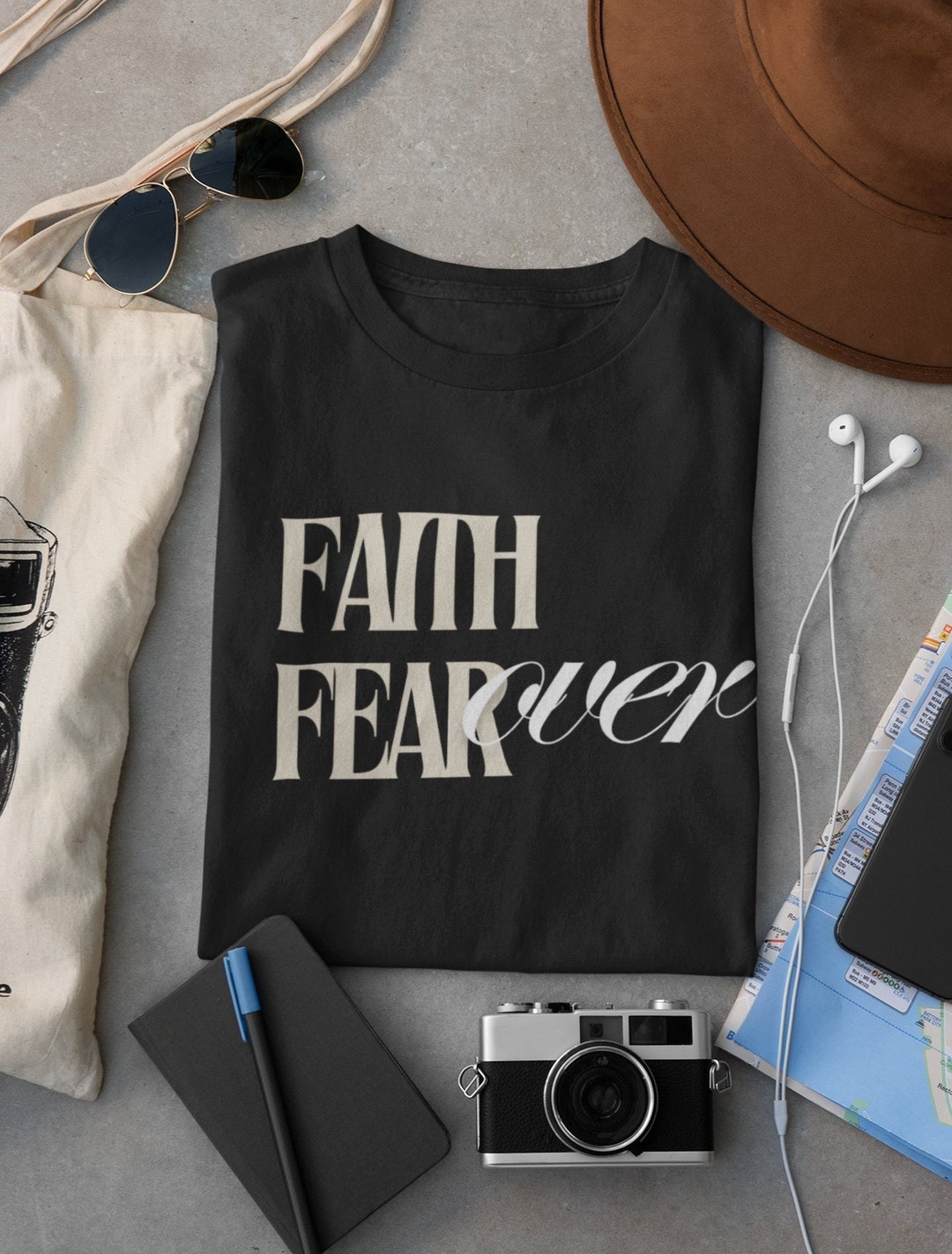 Faith Over Fear Faith Based Tee, Christian Swag, Graphic Tees ...