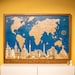 Wooden Map , World Map With Landmarks , Custom Map Engraved on Wood ...