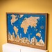Wooden Map , World Map With Landmarks , Custom Map Engraved on Wood ...