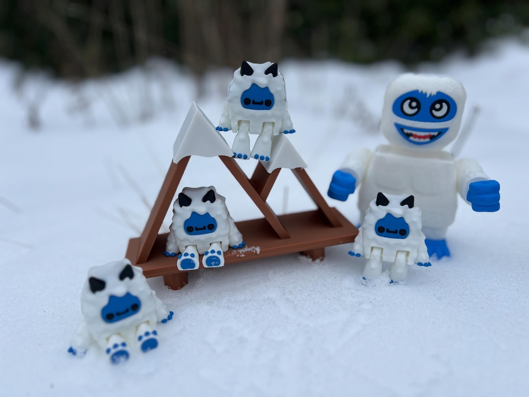 Flexi Yeti With Optional Daddy Yeti and Mountain Shelf, Articulating ...