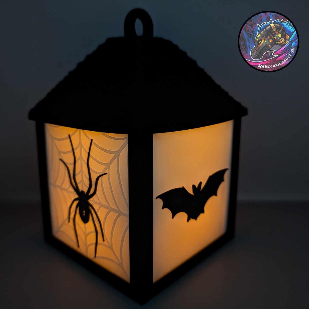 Spooky Halloween Lantern, Glowing 3D Printed Lantern With Tealight - Etsy