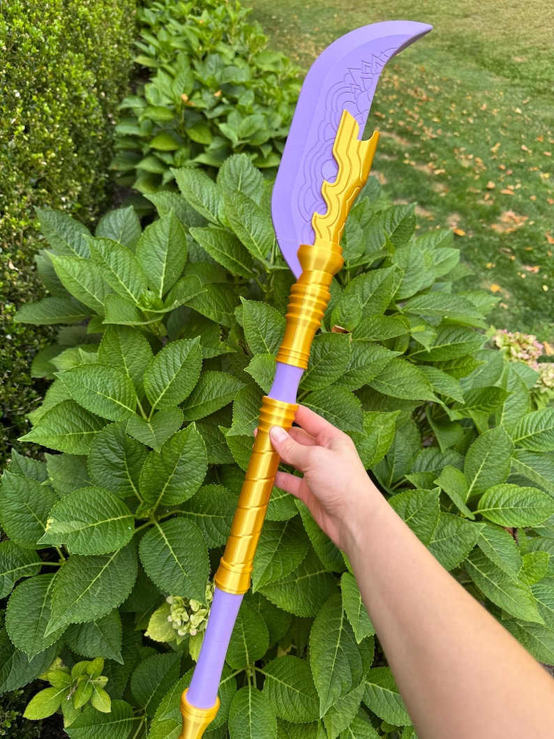 K-pop & Anime Inspired Glaive | 3D Printed Cosplay Prop | Purple and ...