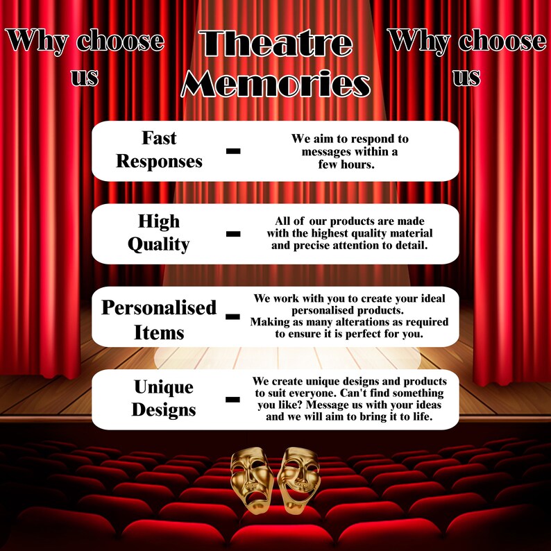 Musical Theatre Personalised Name Computer Mousemat Theatre Gift, Your ...