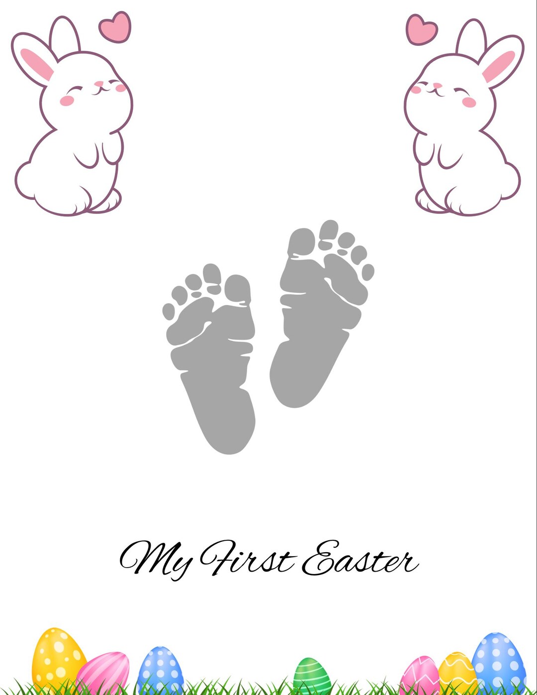 Baby’s First Easter Picture Frame, Letter, Easter Card, Easter Baby ...