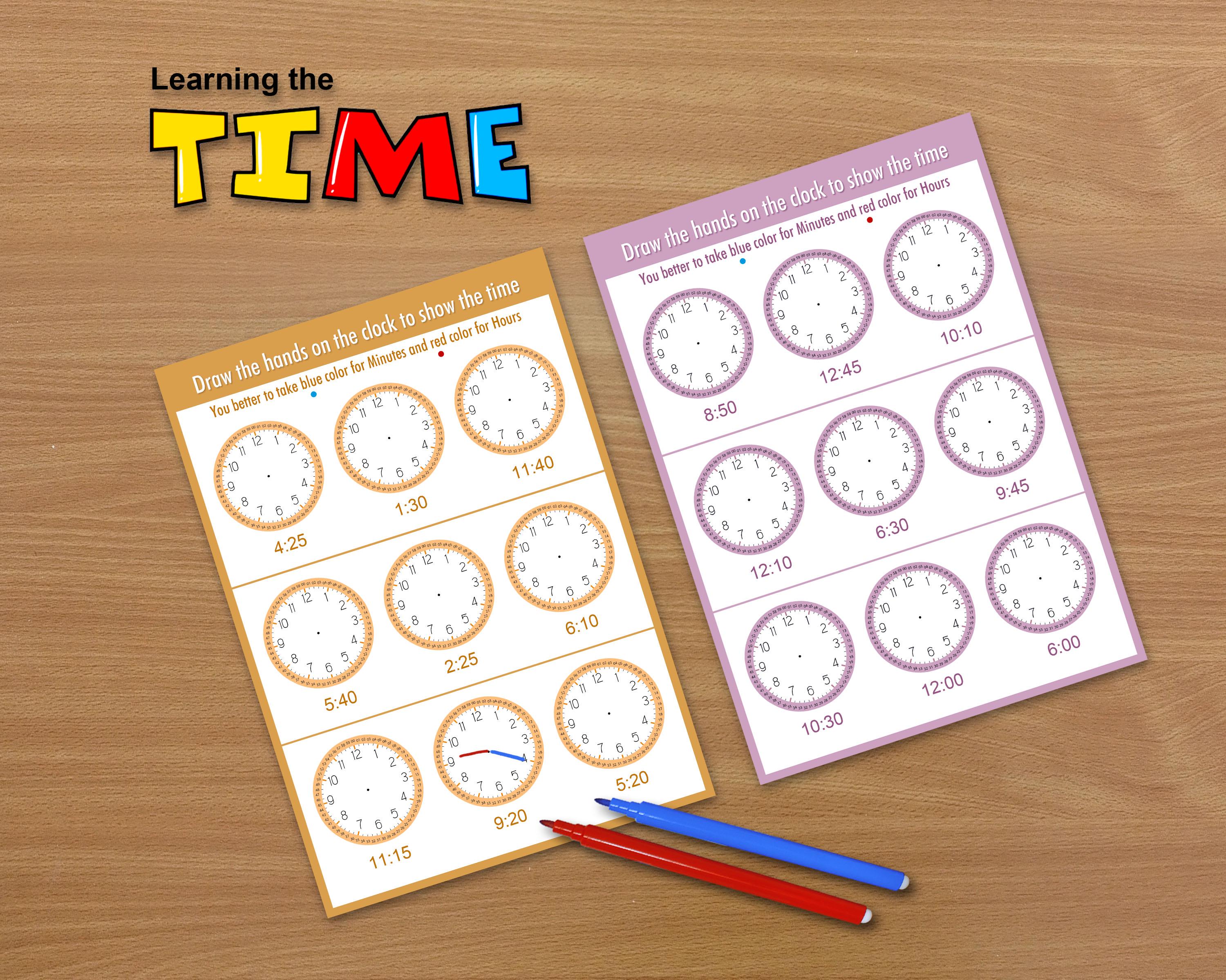 Clock Activity Preschool Kids| Homeschooling Activity| Printable ...