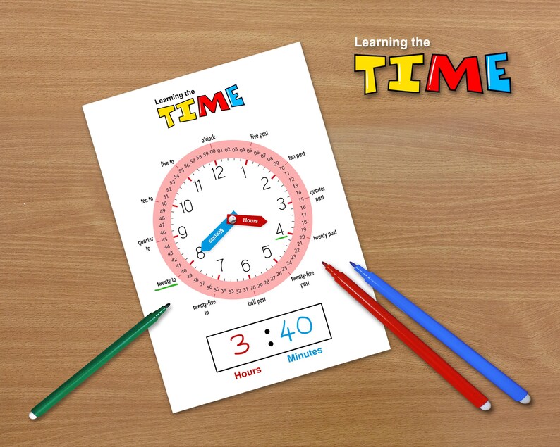Clock Activity Preschool Kids| Homeschooling Activity| Printable ...
