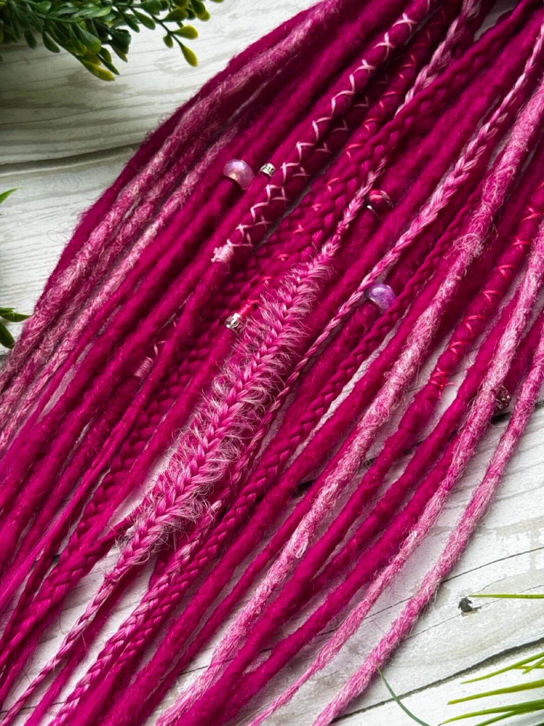 Vivid Pink Dreadlocks Small Set 15 DE - Etsy