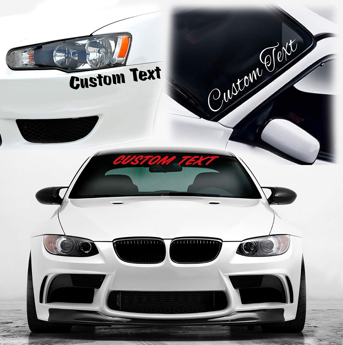 Custom Vinyl Text Decals, Custom Stickers, Vinyl Lettering, Car Decals ...