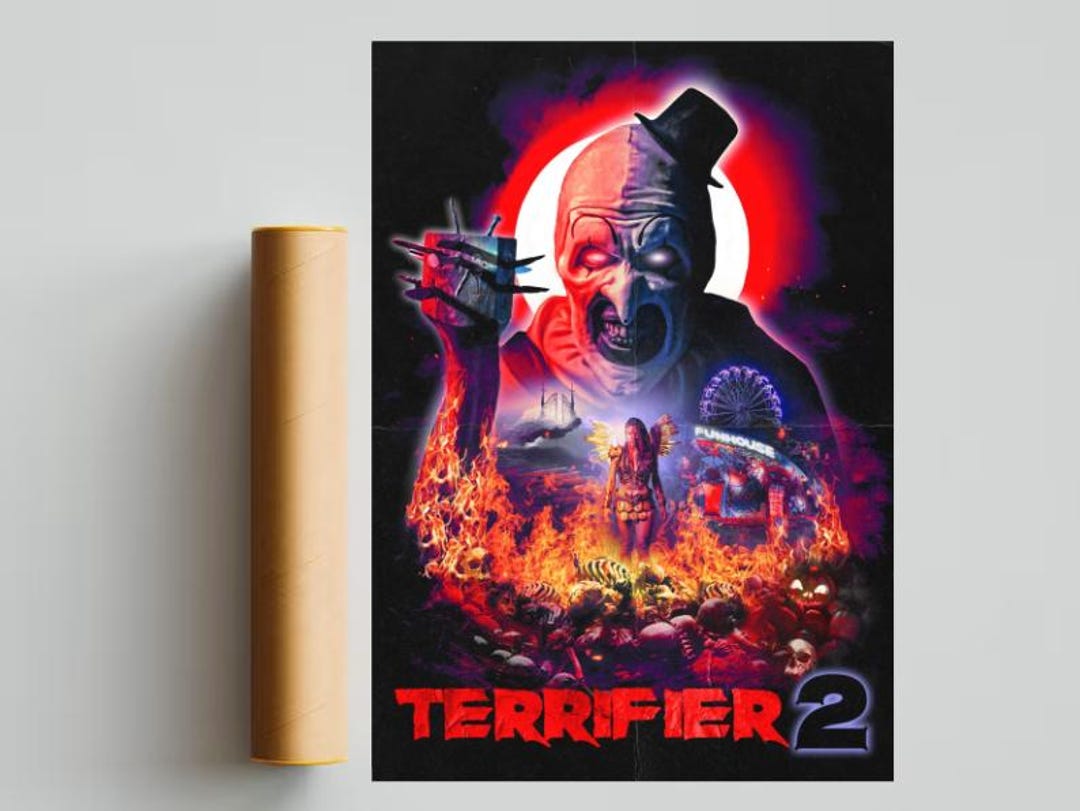 Terrifier 2 Movie Poster Print, Vintage Movie Posters , Wall Art Print ...