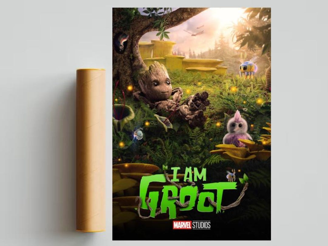 I Am Groot Movie Poster, Vintage Movie Posters , Wall Art Print ...