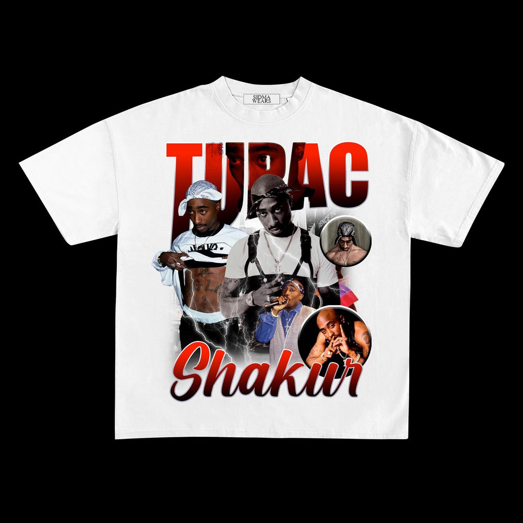 Tupac Shakur Vintage T-shirt Premium Soft Unisex Graphic Tee, Custom ...
