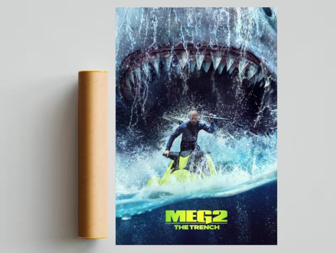 Meg2 Movie Poster, Vintage Movie Posters , Wall Art Print , Digital ...