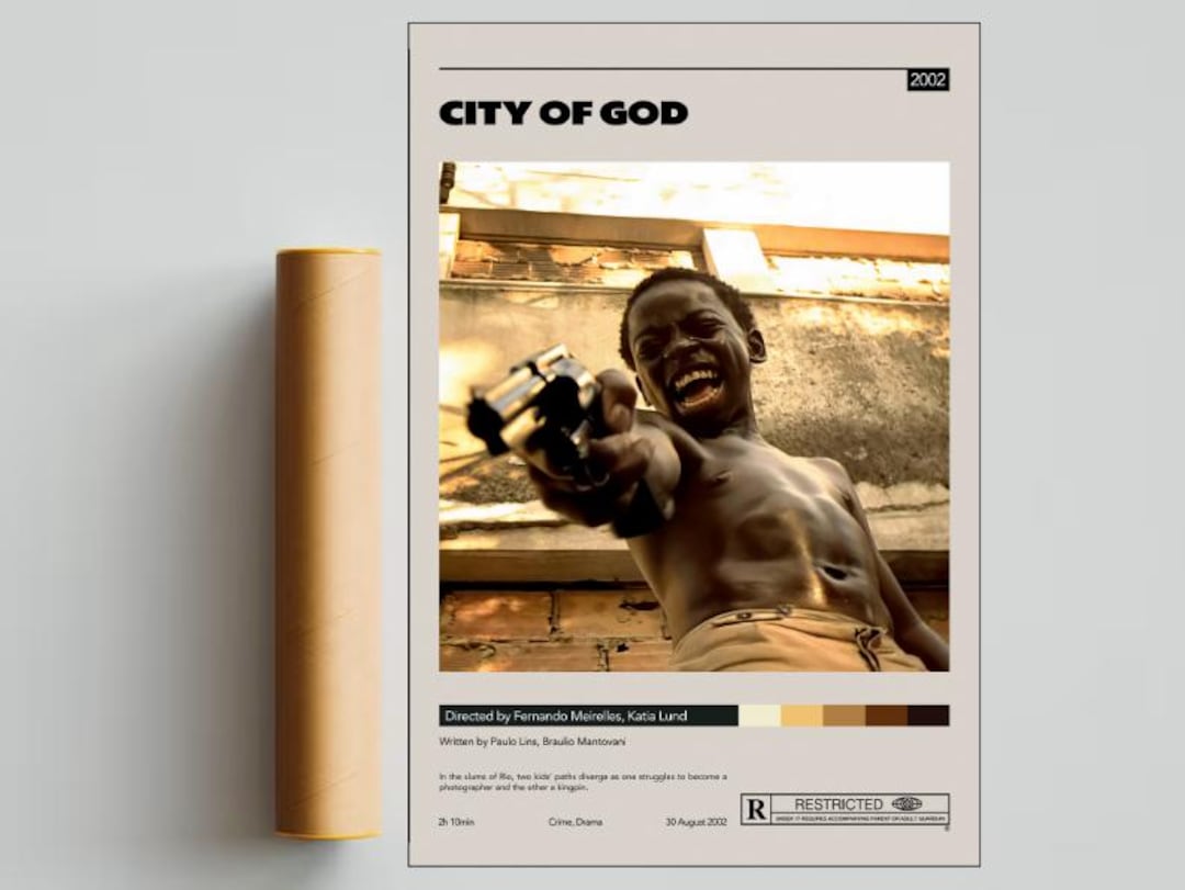 City of God Movie Poster, Vintage Movie Posters , Wall Art Print ...