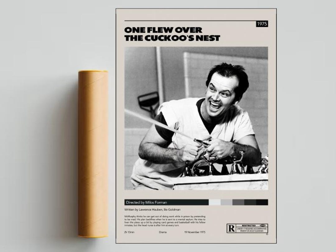 One Flew Over the Cuckoo's Nest Movie Poster, Vintage Movie Posters ...
