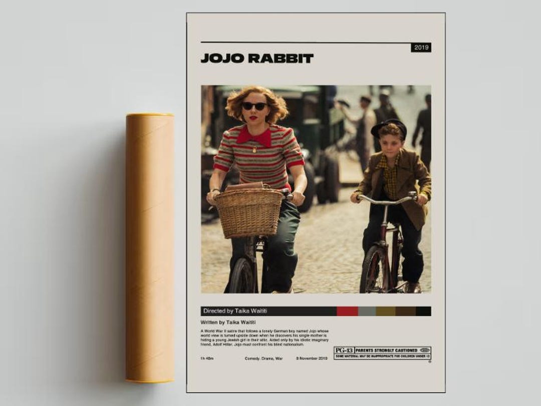 Jojo Rabbit Movie Poster, Vintage Movie Posters , Wall Art Print ...
