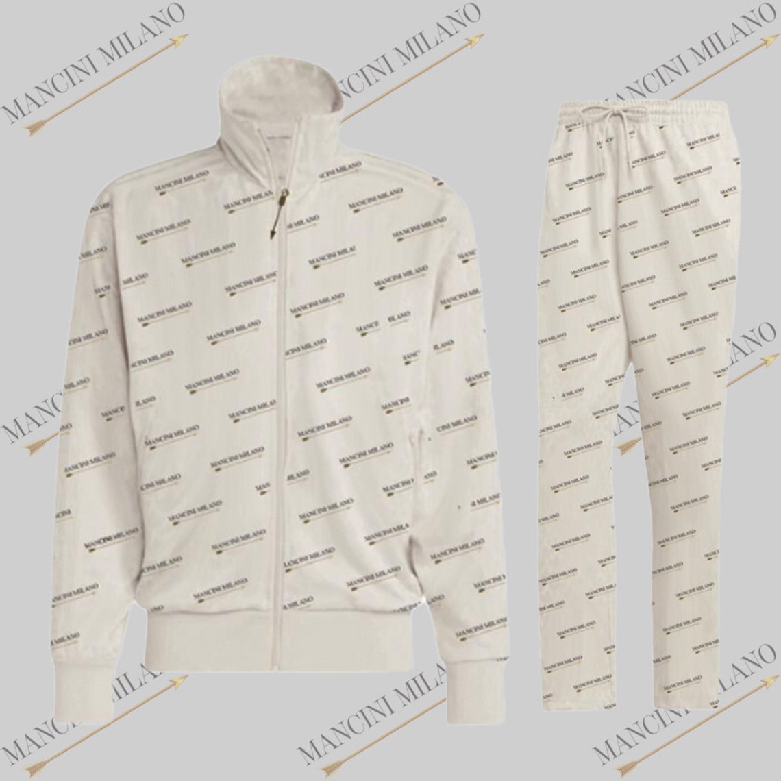 Mancini Milano Off-white Unisex Tracksuit - Etsy