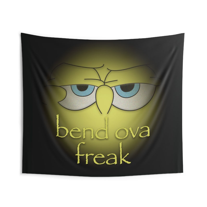 Freaky Bob Spongebob Funny Indoor Wall Tapestries Quirky Flag Banner ...