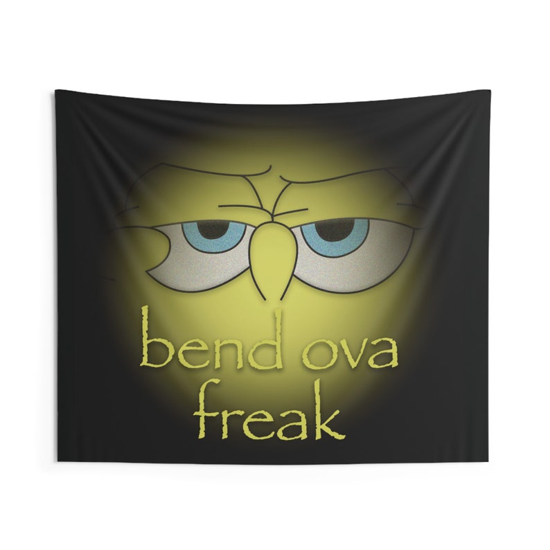 Freaky Bob Spongebob Funny Indoor Wall Tapestries Quirky Flag Banner ...