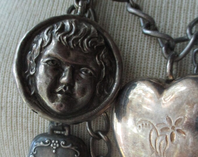Sarraille ~ Antique Sterling Baby Rattle Collection Neck Adornment - Etsy