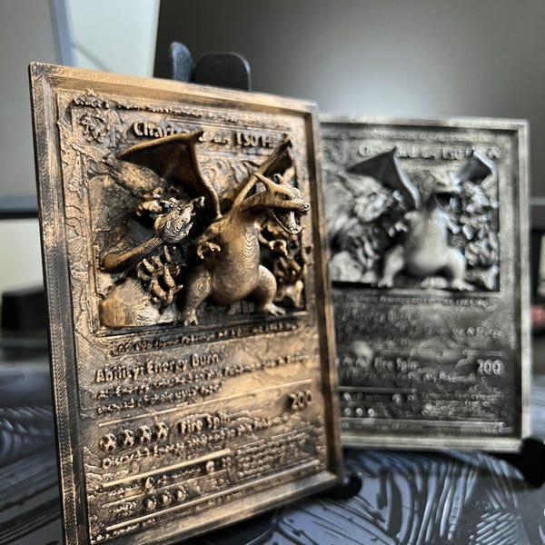 Gold Charizard Cards - Etsy